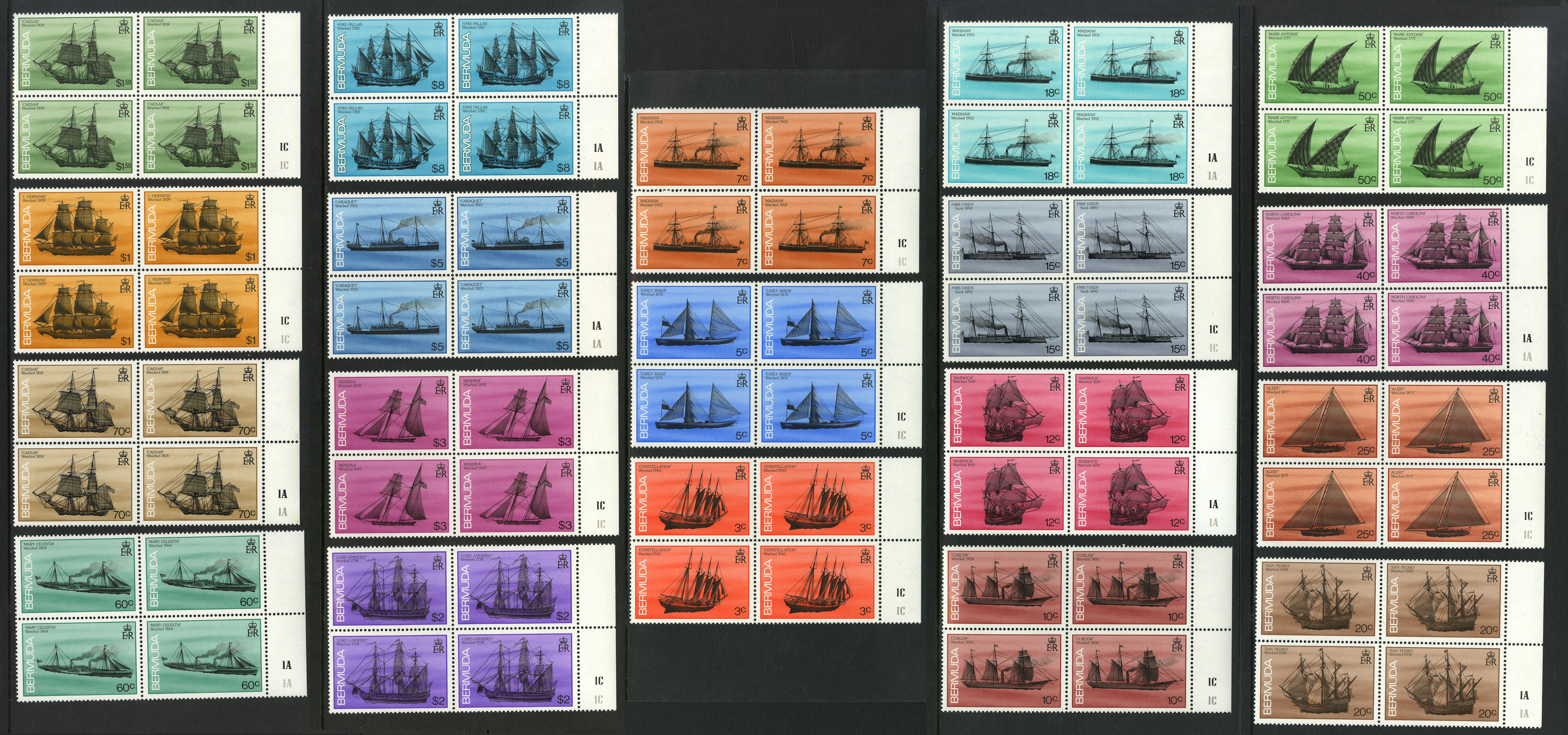 M4986 Bermuda 1986 SG507A/23A - 1986 Definitivi in blocchi marginali destro di 4.